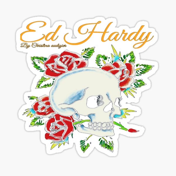 "ed hardy" Sticker for Sale by MarioEgbert | Redbubble