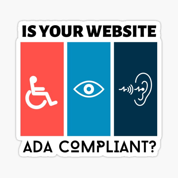 "ada compliant" Sticker for Sale by The-Armour | Redbubble