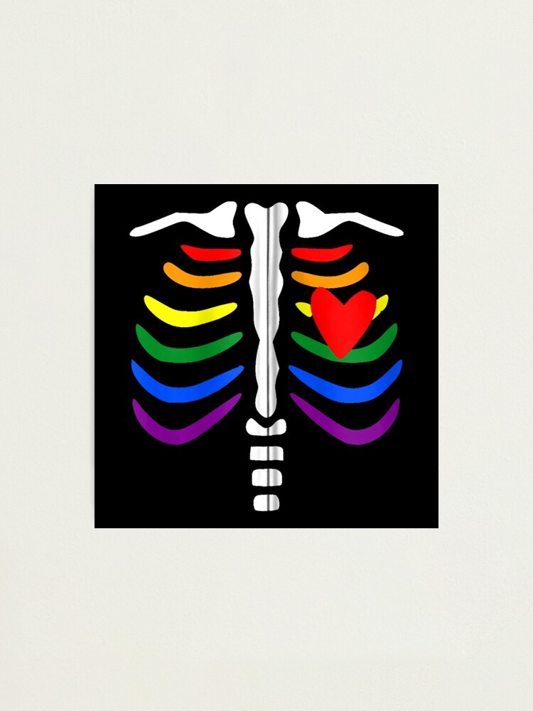 "LGBT Pride Rib Cage Rainbow Skeleton Xray Funny LGBTQ Zip ...