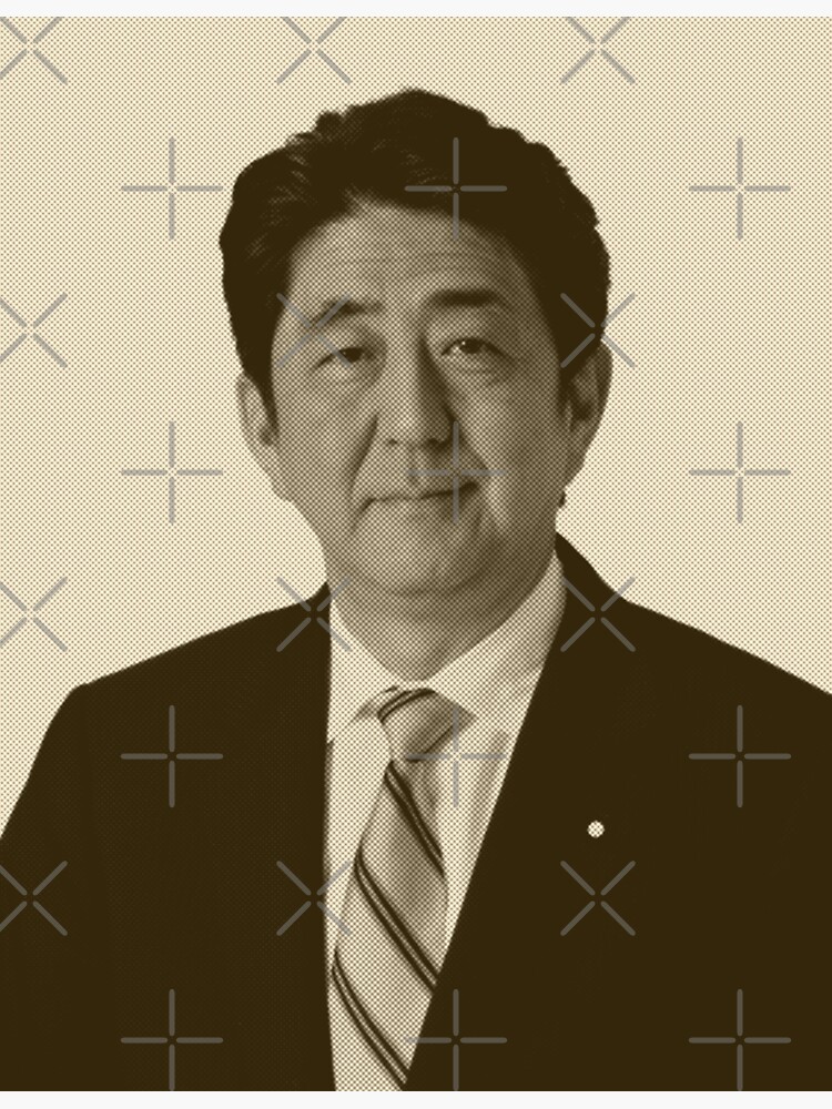 "[charity donation] Shinzo Abe Sepia Photograph" Sticker for Sale by ...