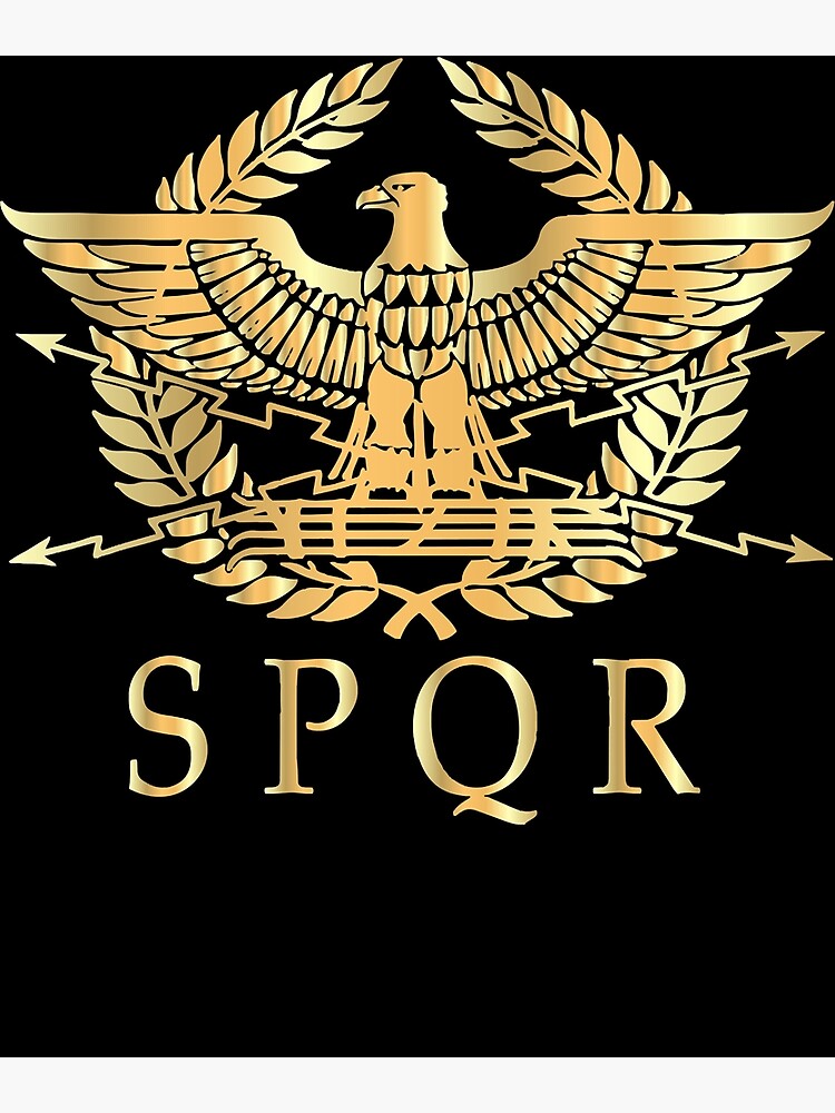 Poster « SPQR - Emblème d'aigle standard de l'Empire romain », par ...