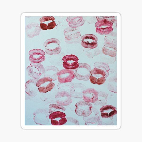 " kisses pattern red pink lipstick aesthetic pinterest coquette ...