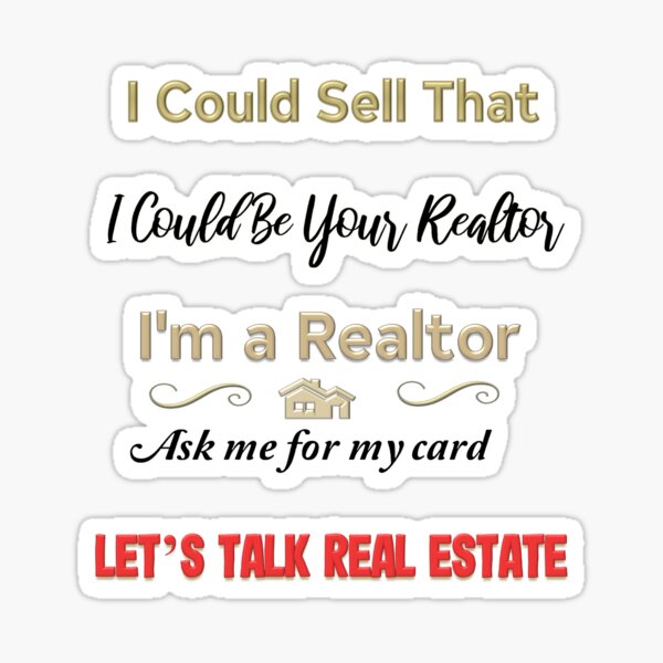 "Realtor ~ Real Estate Sticker Pack" Sticker for Sale by lesliemac713 ...