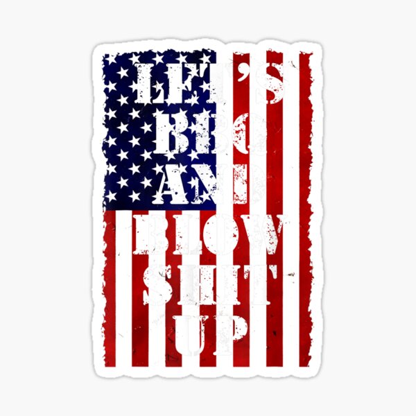 "4th Of July BBQ Gift Funny Independence Day Fireworks Meme" Sticker ...