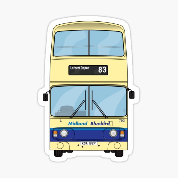 "Midland Bluebird 792 Leyland Atlantean Illustration 90s Scottish ...