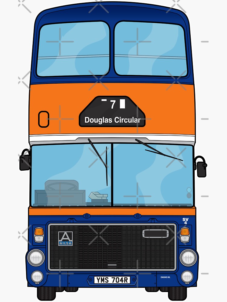 "Strathtay Ailsa Bus SV4 YMS704R Illustration" Sticker for Sale by ...