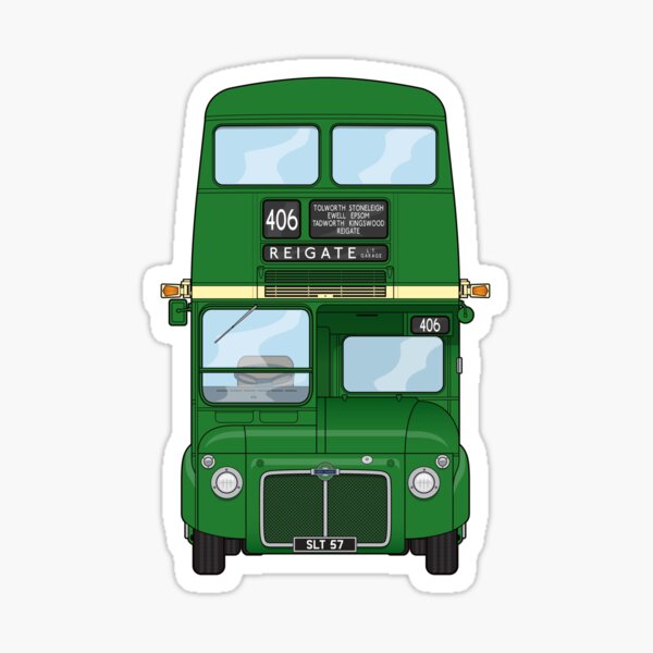"Vintage Prototype London Routemaster Bus RM2 SLT57 Illustration ...