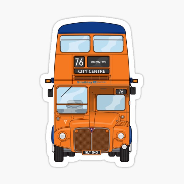 "Strathtay Routemaster Bus SR1 WLT 943 Illustration" Sticker for Sale ...