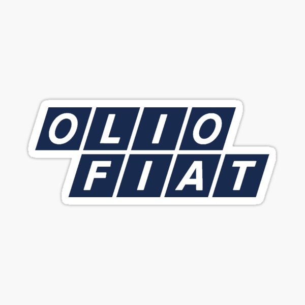 Olio Fiat Stickers | Redbubble