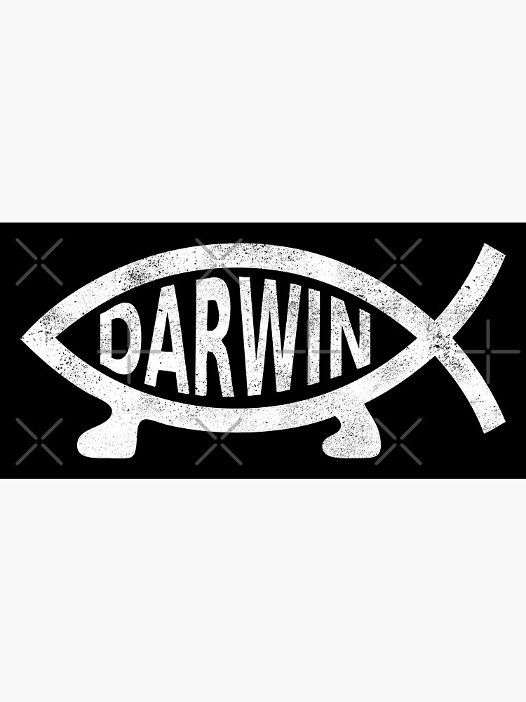 "Darwin Fish (corner distressed design)" Sticker for Sale by ...