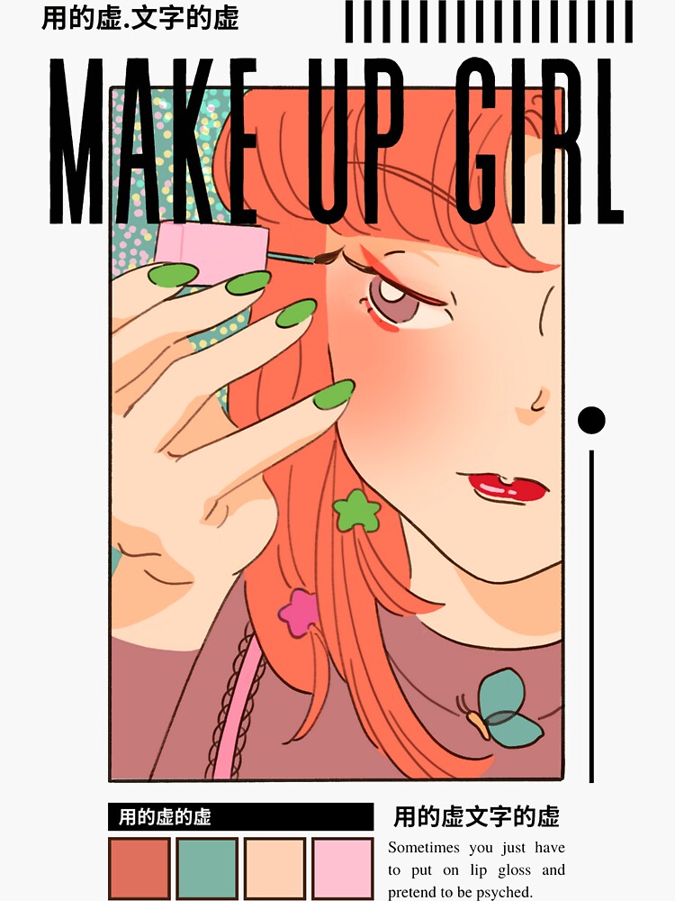 "Make up girl" Sticker for Sale by forwardfocus | Redbubble