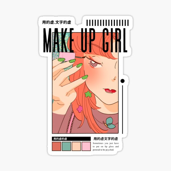 "Make up girl" Sticker for Sale by forwardfocus | Redbubble