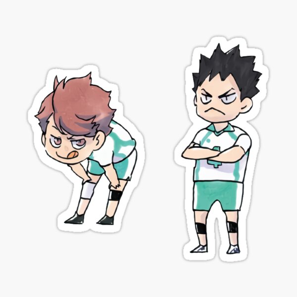 "Iwaizumi and Oikawa Haikyuu" Sticker for Sale by EasyOtaku | Redbubble