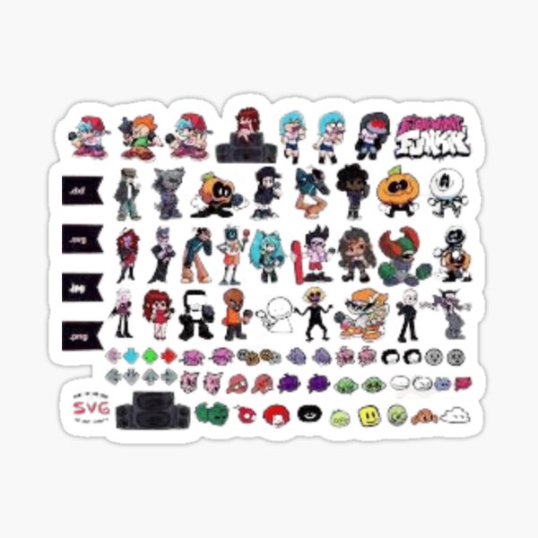 " Friday night funkin" Sticker for Sale by diidou101 | Redbubble