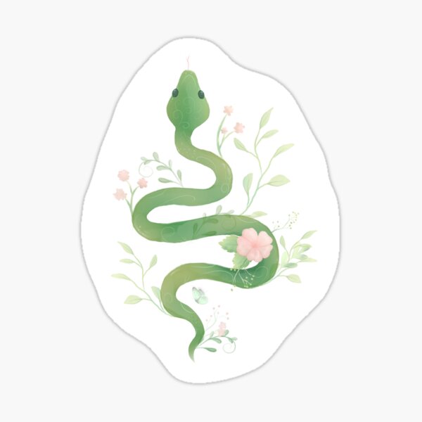 "Hissing green snake" Sticker for Sale by Lize-Marie | Redbubble