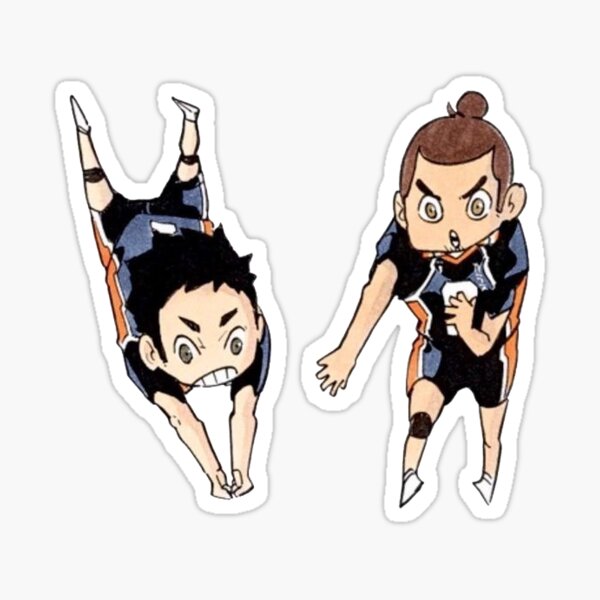 "Asahi and Daichi Haikyuu " Sticker for Sale by EasyOtaku | Redbubble