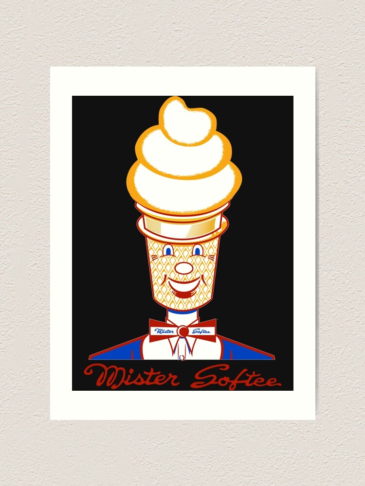 "Vintage Defunct 50s-60s Mister Softee Ice Cream Logo" Art Print for ...
