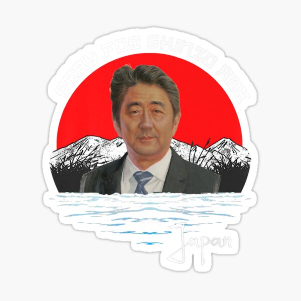 "Pray For Shinzo Abe Japan" Sticker for Sale by bilal233 | Redbubble