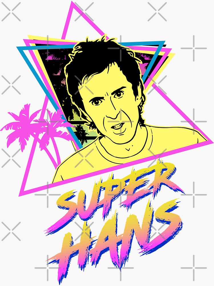 "Super Hans" Sticker for Sale by comicbookdude | Redbubble