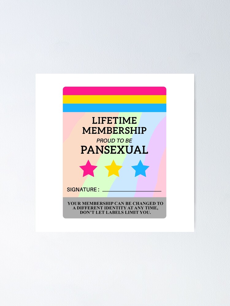 "Pansexual Card , Lifetime, Membership Card" Poster for Sale by Kavindo ...