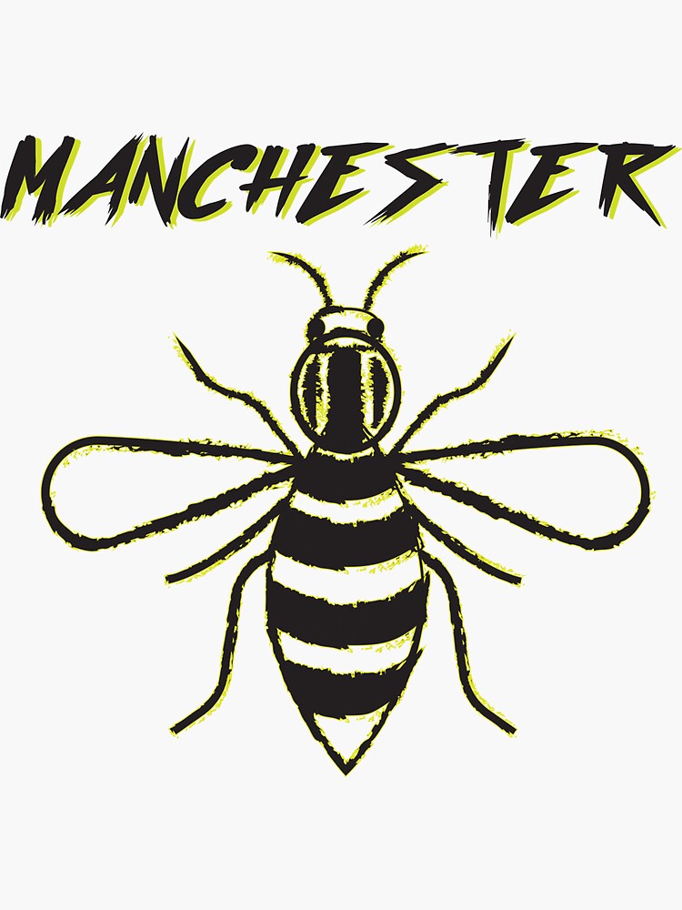 "Manchester Bee" Sticker by artpassion | Redbubble