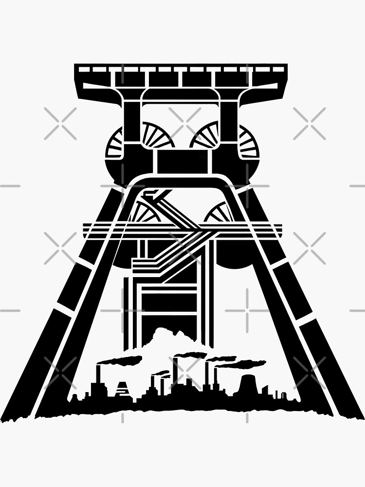 "colliery/heading tower" Sticker for Sale by Art-Istin-See | Redbubble