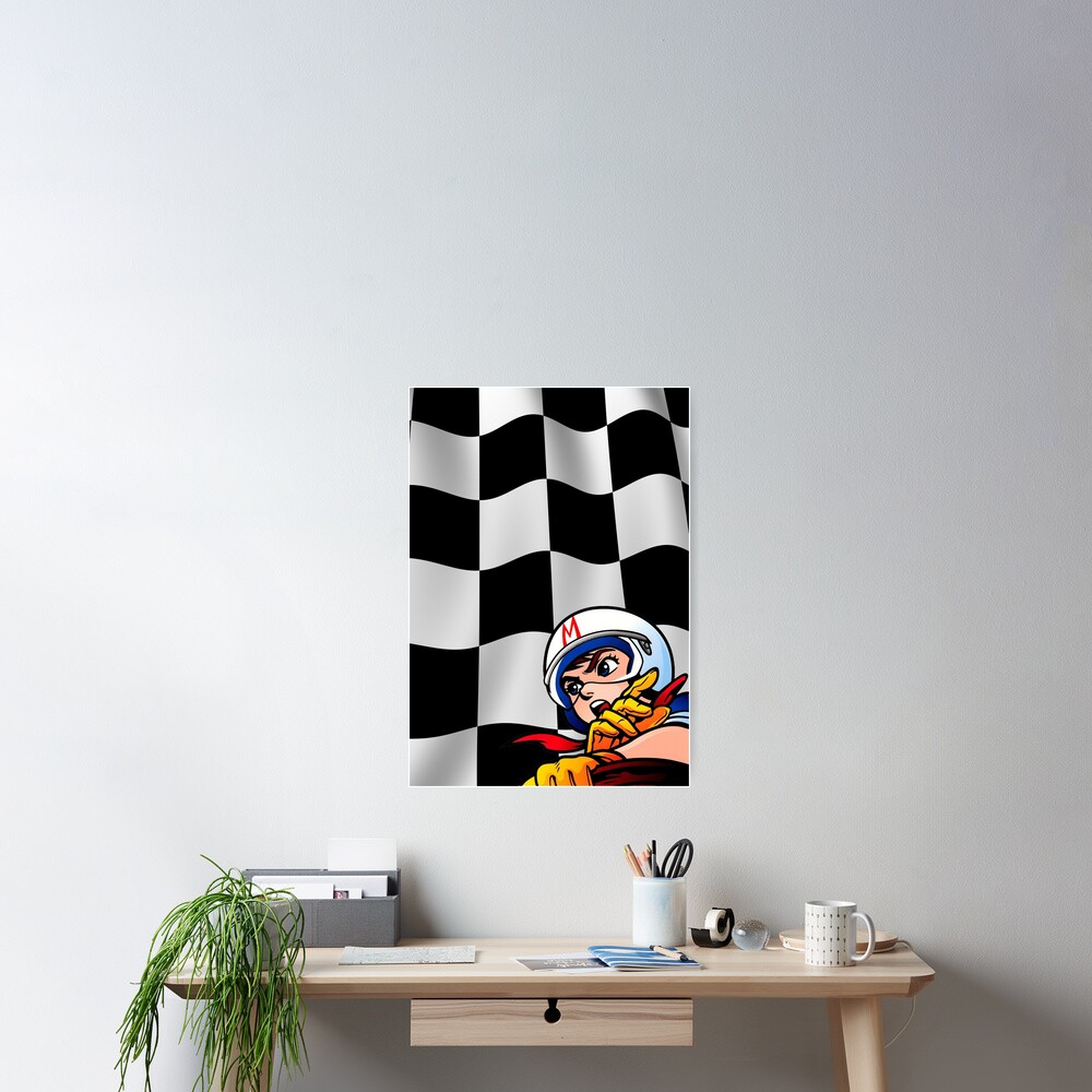 "Speed Racer Checkered Flag!" Poster by drquest | Redbubble