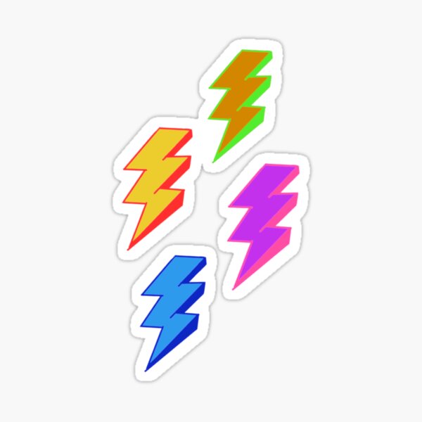 "Electrolyte Electricity Bolts (4 set Pop Color)" Sticker for Sale by ...