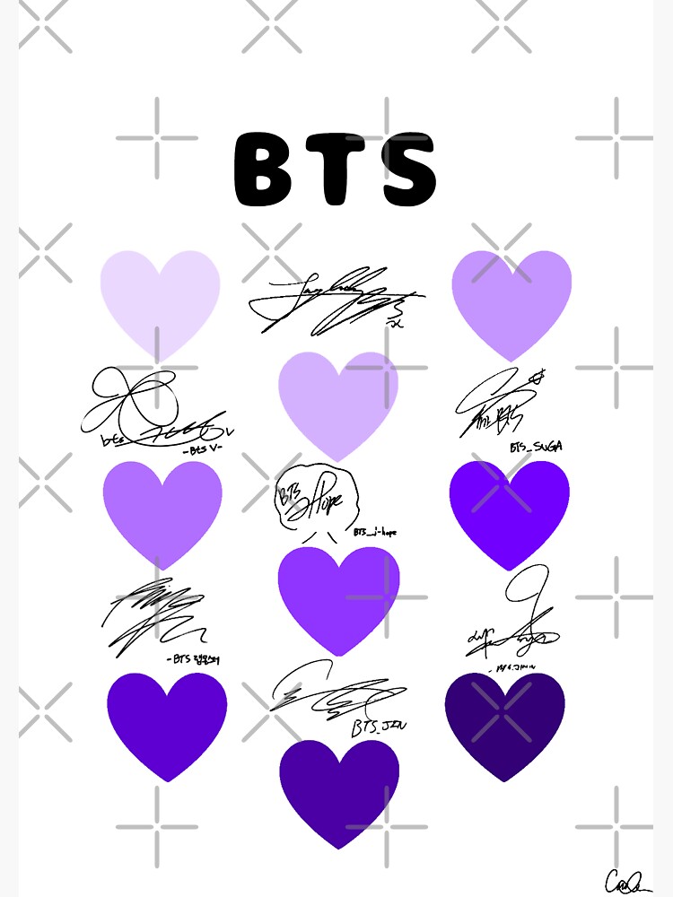 "BTS Signature Piece" Sticker for Sale by CloverCollectiv | Redbubble