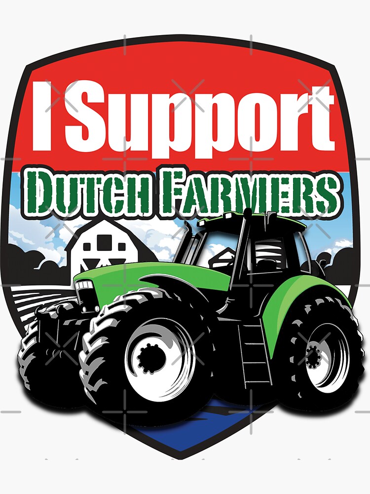 "I support Dutch Farmers Sticker" Sticker for Sale by Oryzen | Redbubble