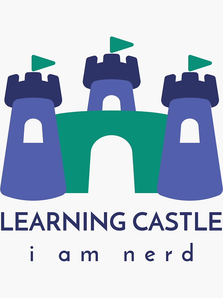 "Learning Castle- i am nerd -Cool" Sticker for Sale by Nana-Digital | Redbubble