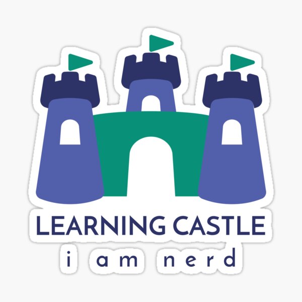 "Learning Castle- i am nerd -Cool" Sticker for Sale by Nana-Digital | Redbubble
