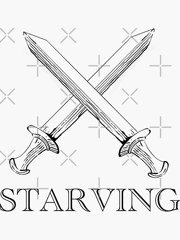 "Starving for workout" Sticker for Sale by Arth1nker | Redbubble