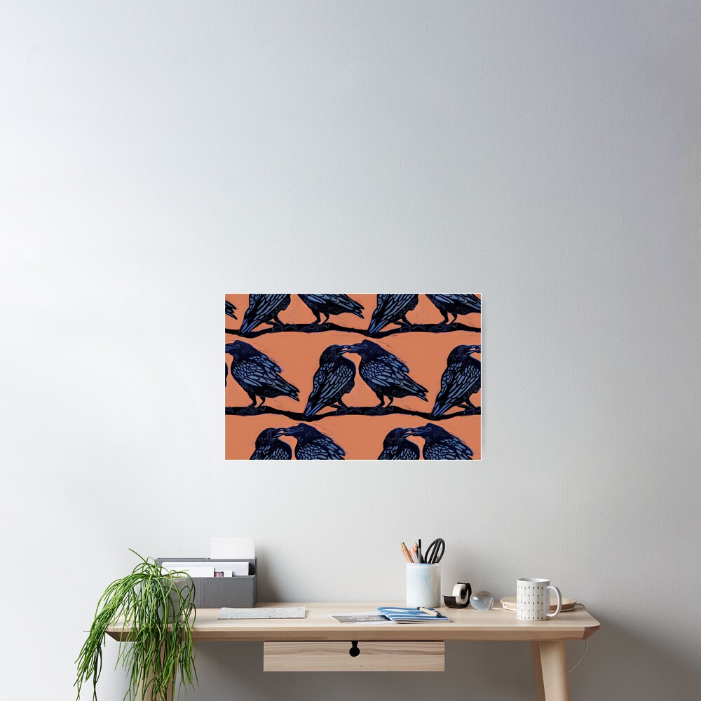"Orange Crows" Poster by ariellemorris | Redbubble