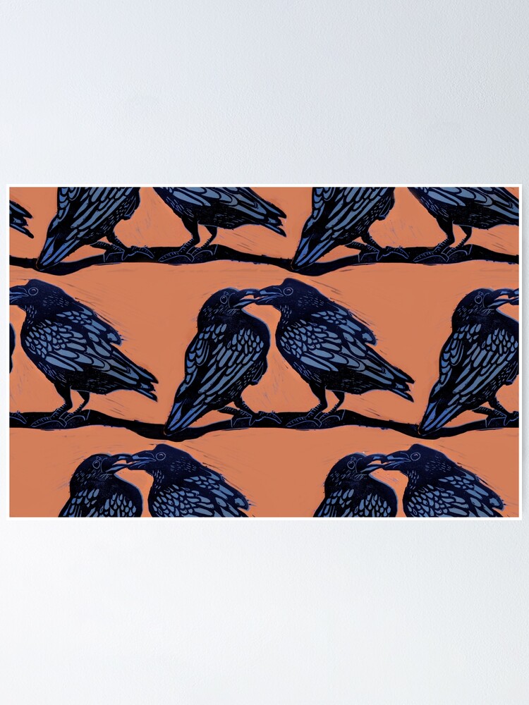 "Orange Crows" Poster by ariellemorris | Redbubble