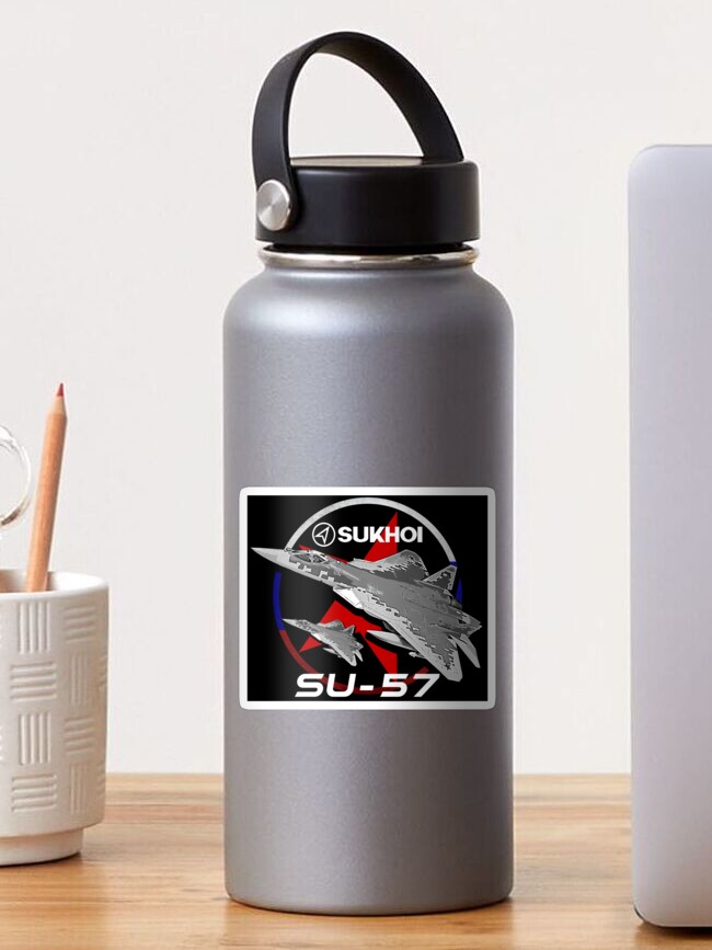 "Sukhoi SU-57 Russian fighterjet" Sticker for Sale by Aerolovers ...