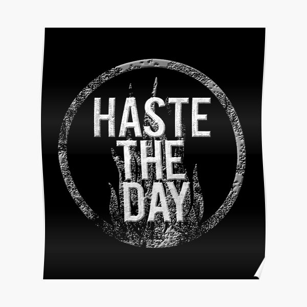 "Haste The Day Logo Sticker" Poster for Sale by allysonhat | Redbubble