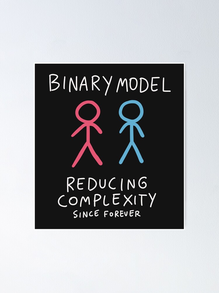 "Binary Model - Nonbinary Pronouns - lgbtqia2s Lgbtq genderqueer" Poster for Sale by ...