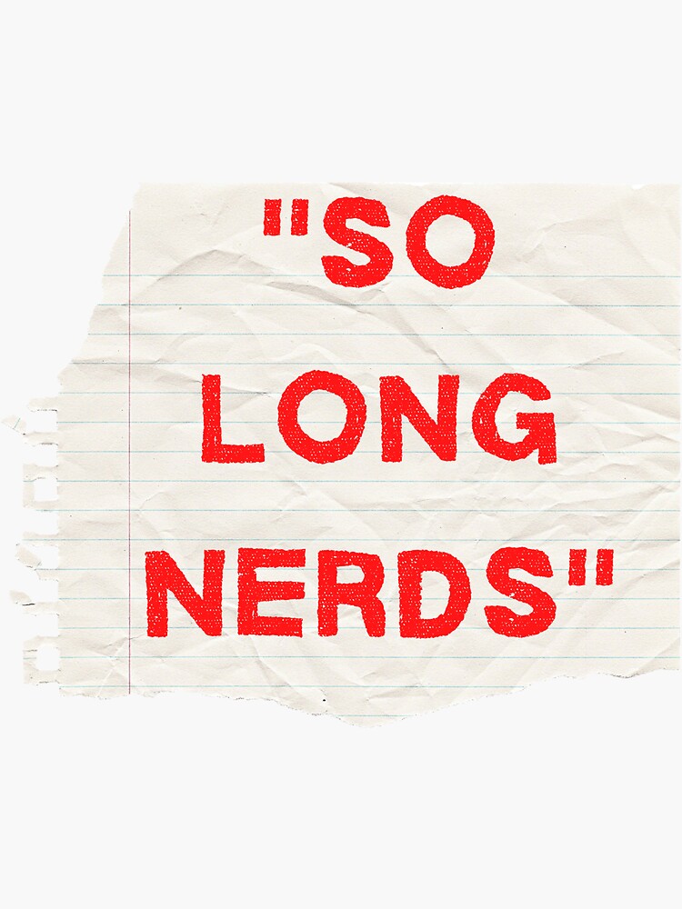 "So Long Nerds Technoblade" Sticker for Sale by lucyaane | Redbubble