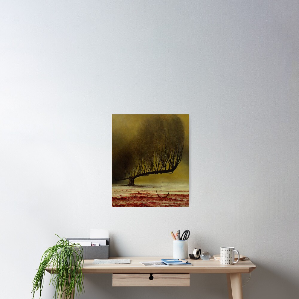 " Zdzislaw Beksinski tree cursed paintings" Poster by merchbyashley ...