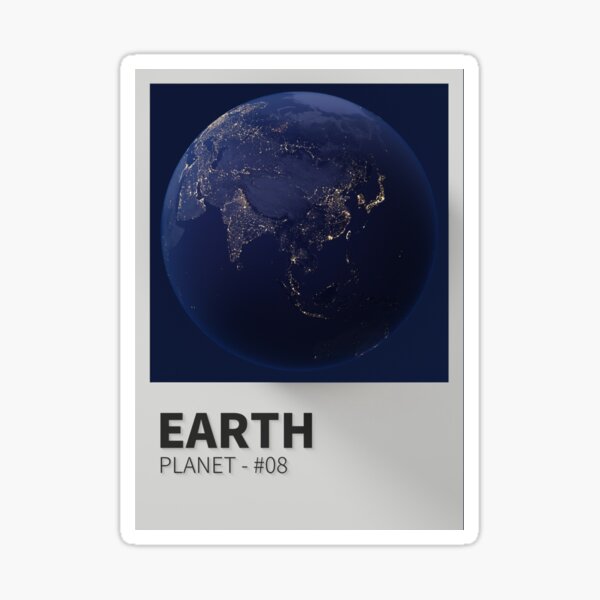 "Earth Planet" Sticker for Sale by CalibriShop | Redbubble