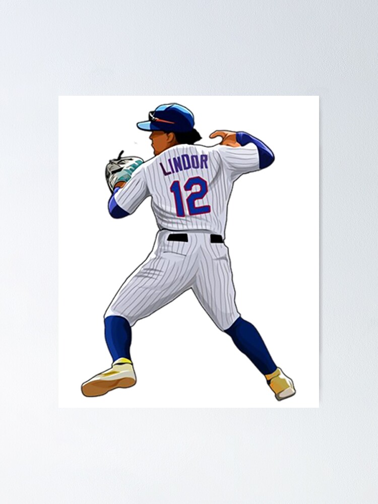 "Francisco Lindor 12 In Action" Poster for Sale by DonnaJames23 | Redbubble