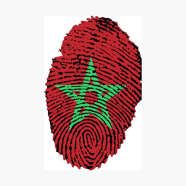 "Morocco flag fingerprint and travel arabic marrakech" Photographic ...