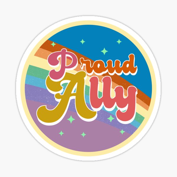 "pride month proud ally" Sticker for Sale by Fabsean | Redbubble