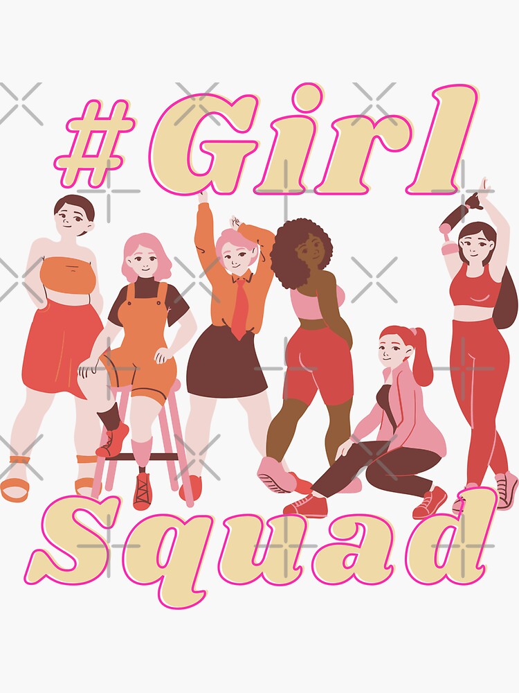 "Girl Squad " Sticker for Sale by Annabelhut | Redbubble