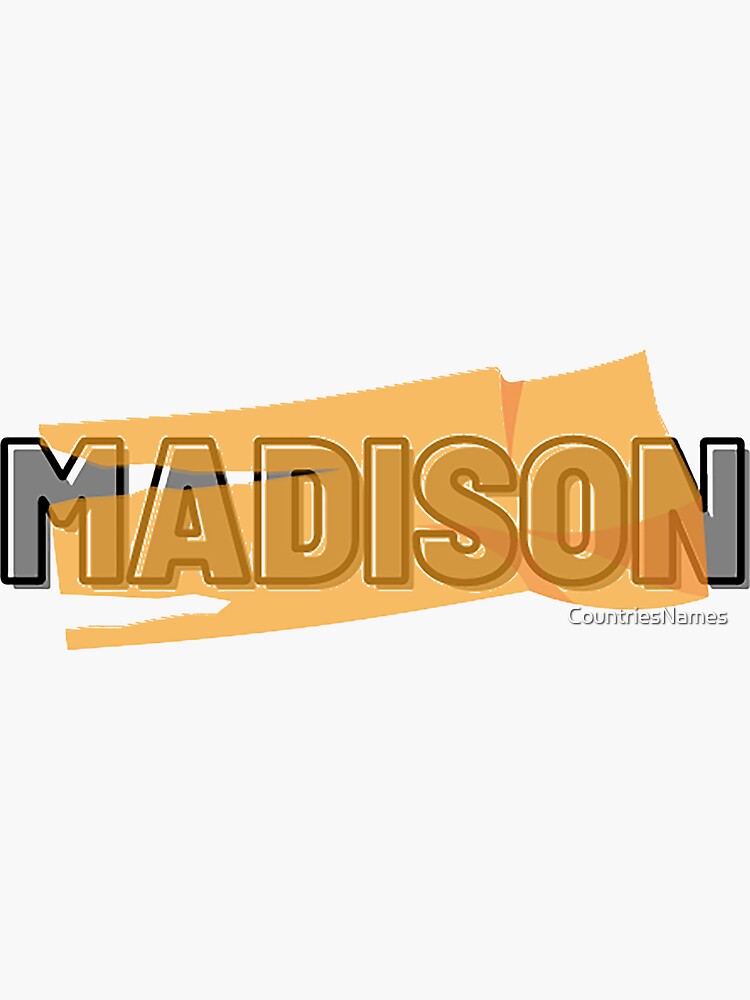 "Madison" Sticker for Sale by CountriesNames | Redbubble