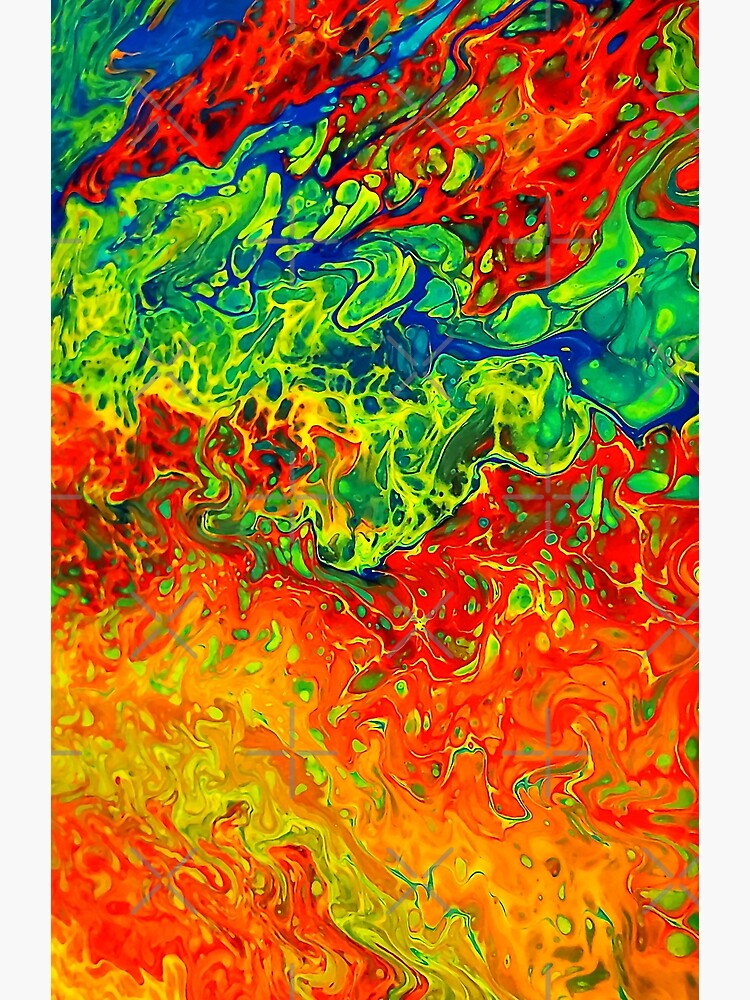 "Forest Fire Trippy Acrylic Pour" Poster for Sale by cjpours | Redbubble