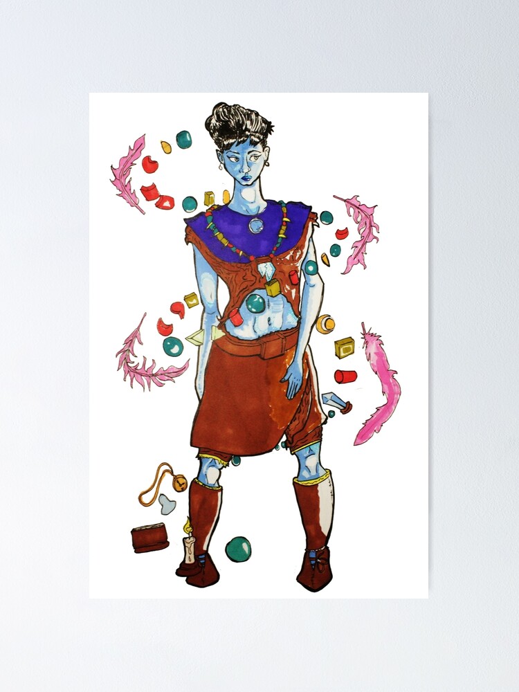 "Devra (The Blue woman)" Poster for Sale by JustOneDay79 | Redbubble