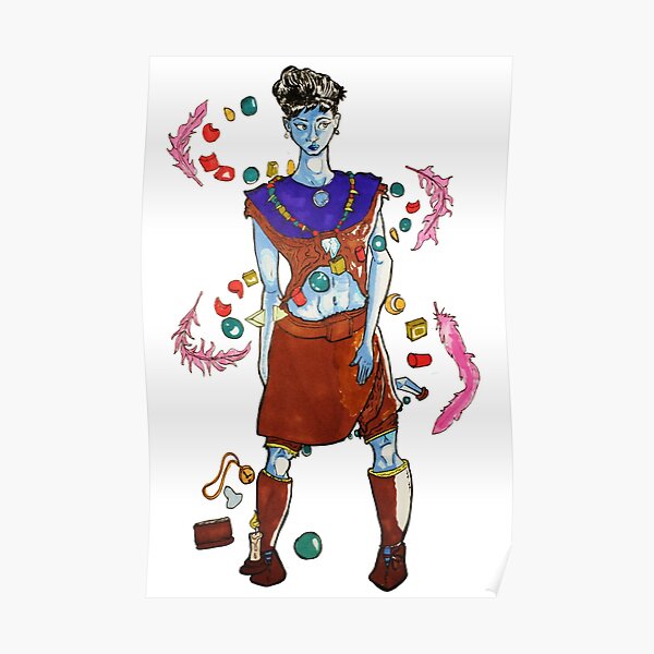 "Devra (The Blue woman)" Poster for Sale by JustOneDay79 | Redbubble