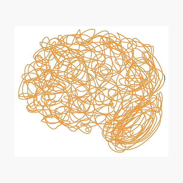 Lámina fotográfica «Cerebro naranja Corteza cerebral Cerebro Psicología ...